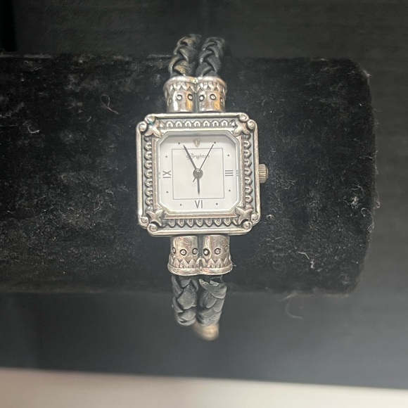 Brighton | Accessories | Brighton Silver And Black Womens Braided ...